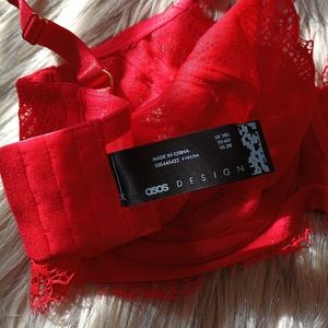 ASOS | Intimates & Sleepwear | Nwot Asos Fuller Bust Frankie Red Lace ...
